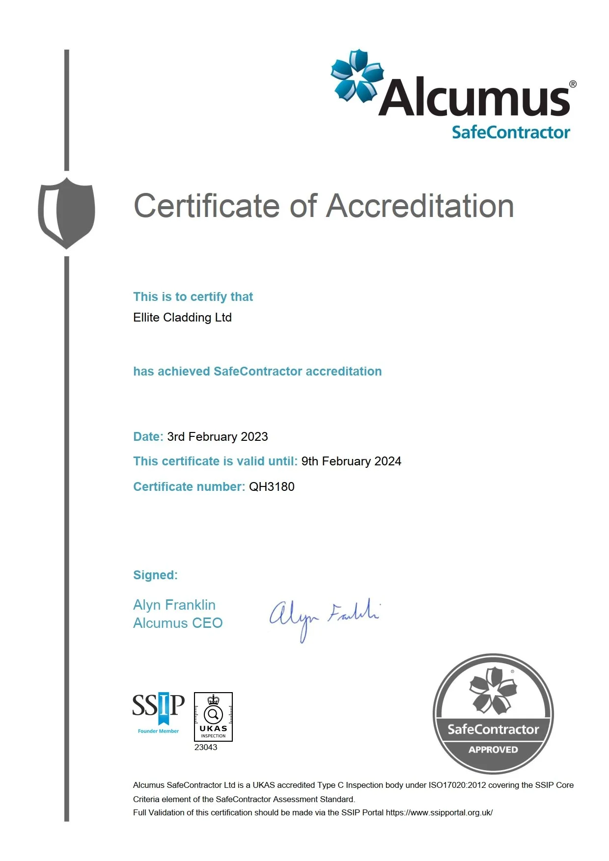 Accreditations — Ellite Cladding Ltd