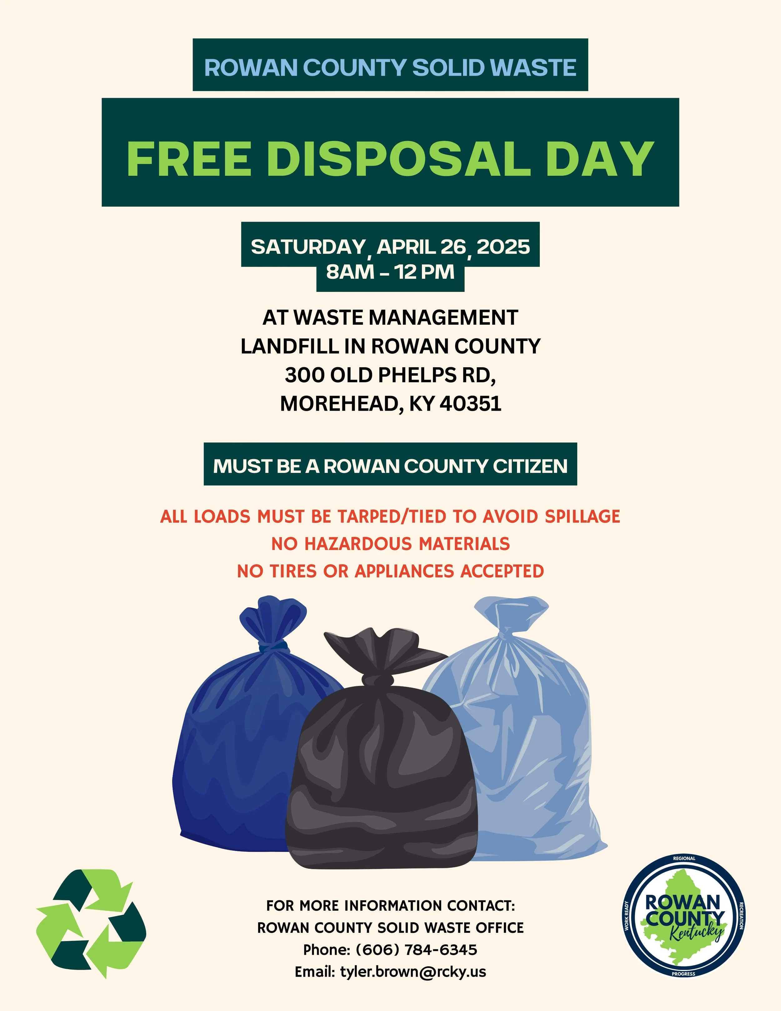 Free Dump Day for Rowan County Residents on 4/26/25 — Rowan County ...