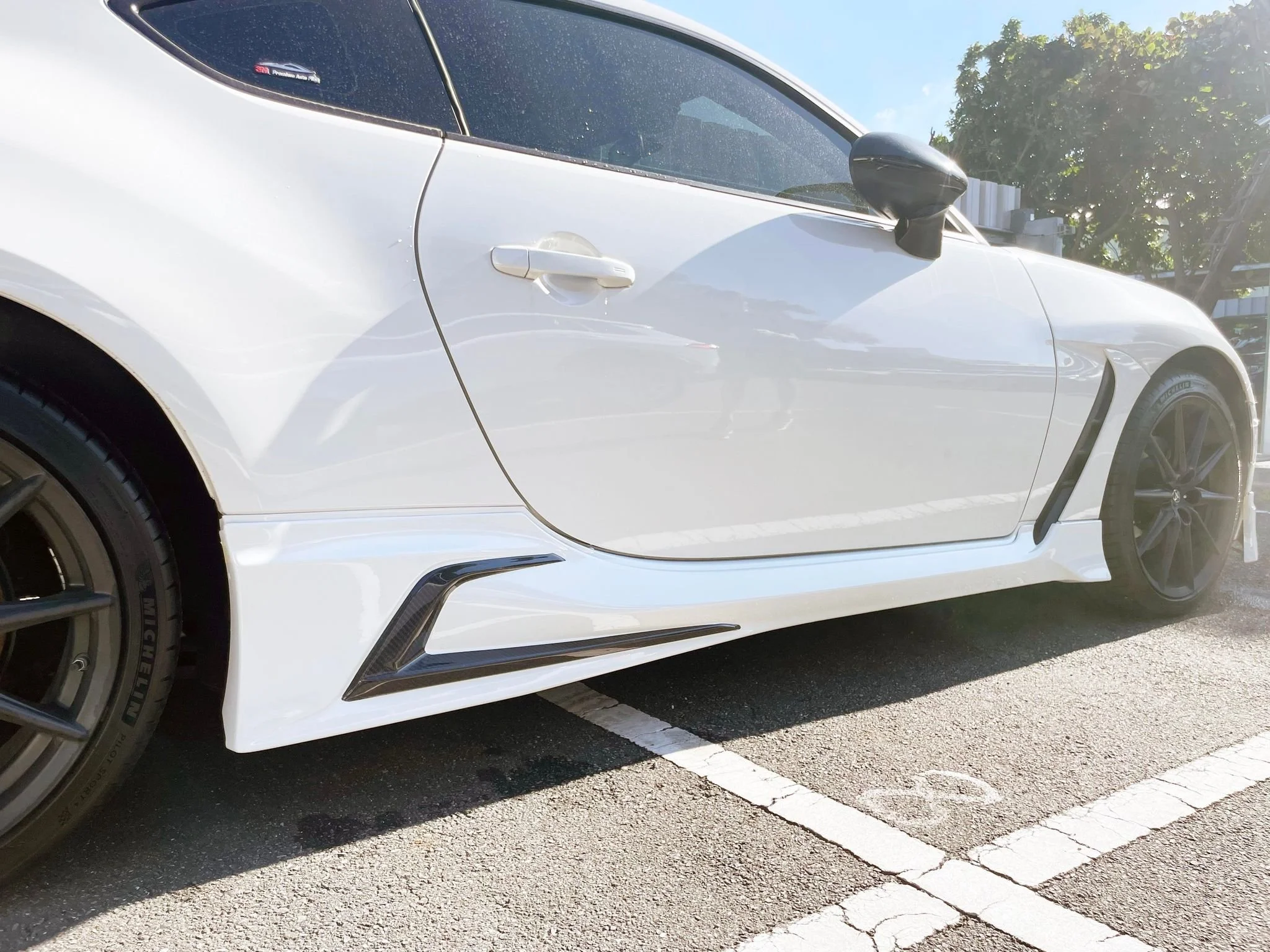 Painting Car Side Skirts