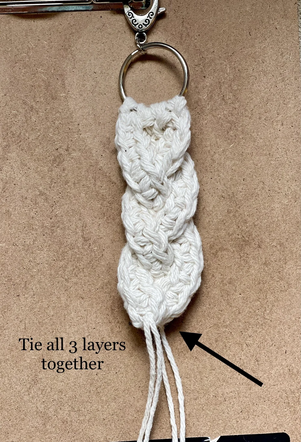 Easy Crochet Keychain~Faux Macrame! — Day's Crochet & Knit