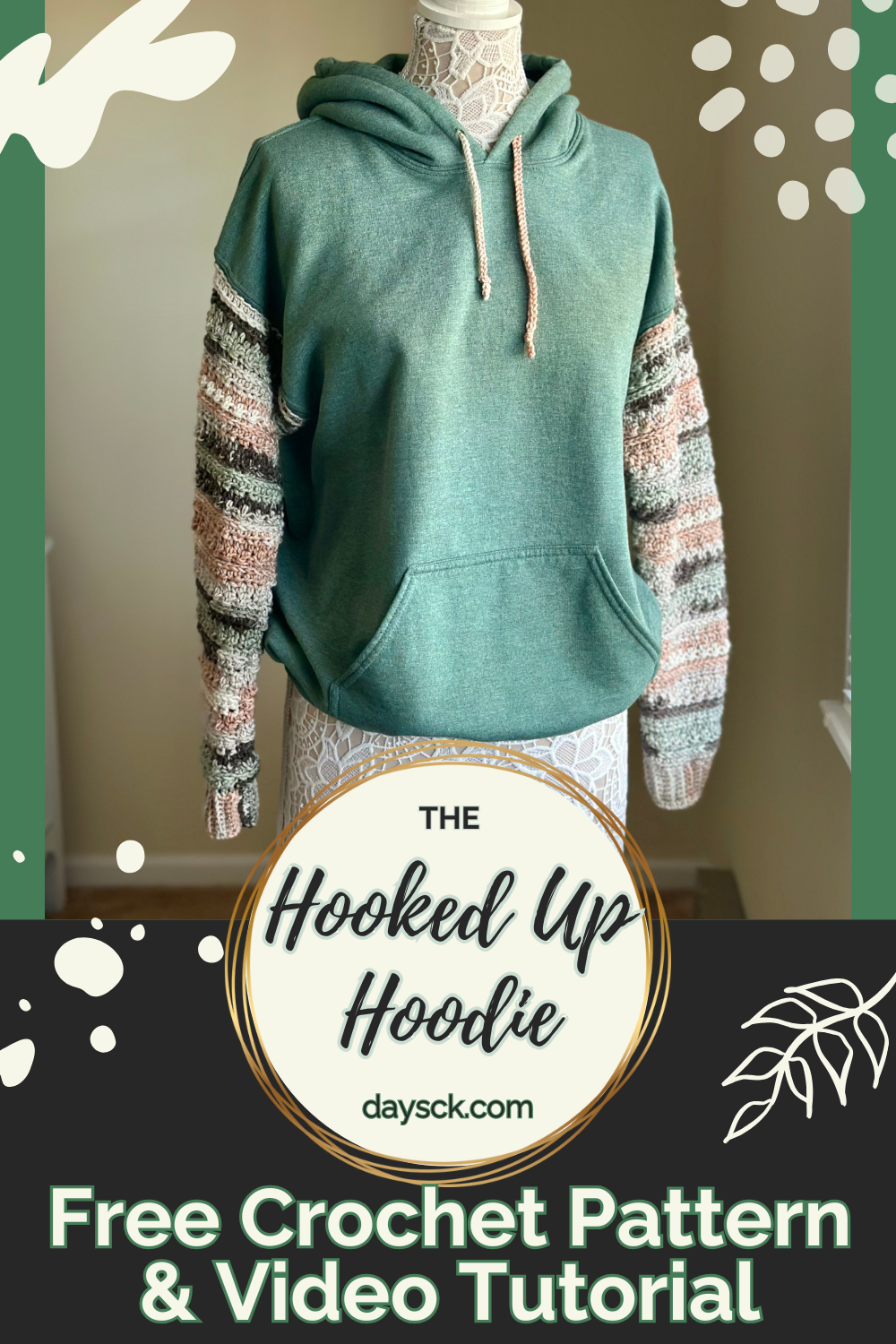 How to add crochet sleeves to any sweatshirt — Day's Crochet & Knit