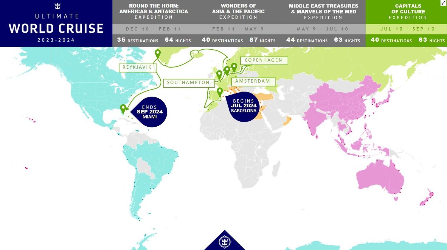 ROYAL CARIBBEAN INTRODUCES ULTIMATE WORLD TOUR — Home