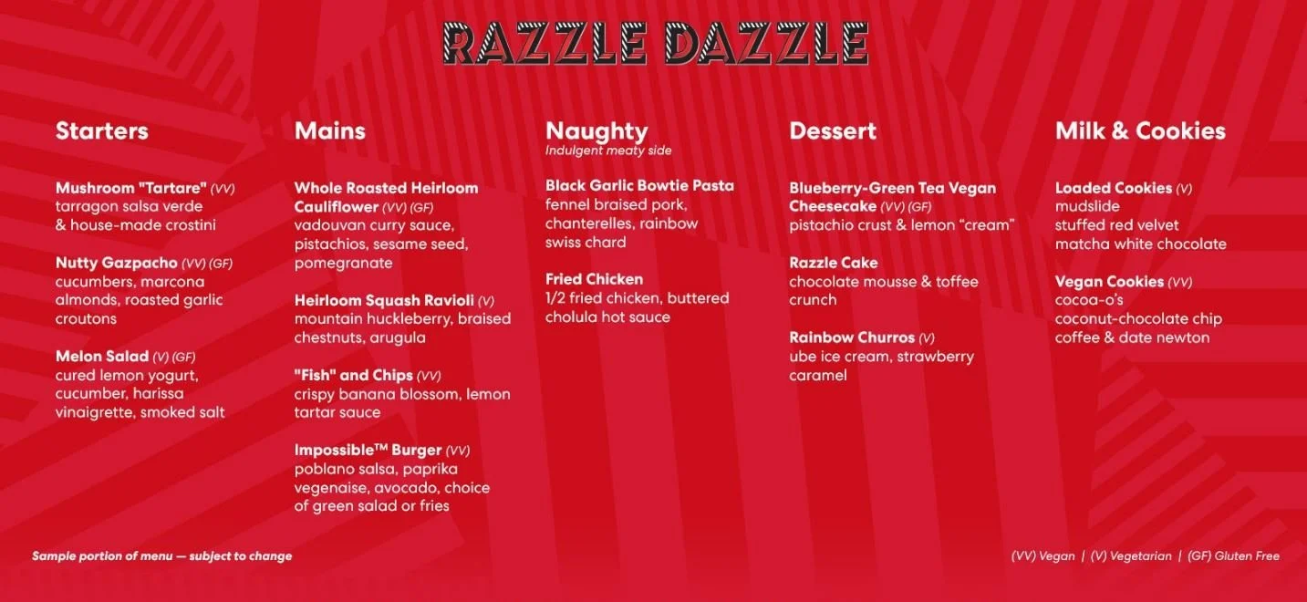 Scarlet Lady Menu Options With Food Pictures, Virgin Voyages ...