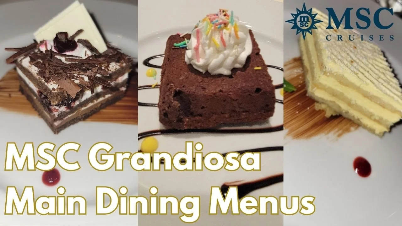 Main Dining Room Menus on MSC Grandiosa 2023 — Home