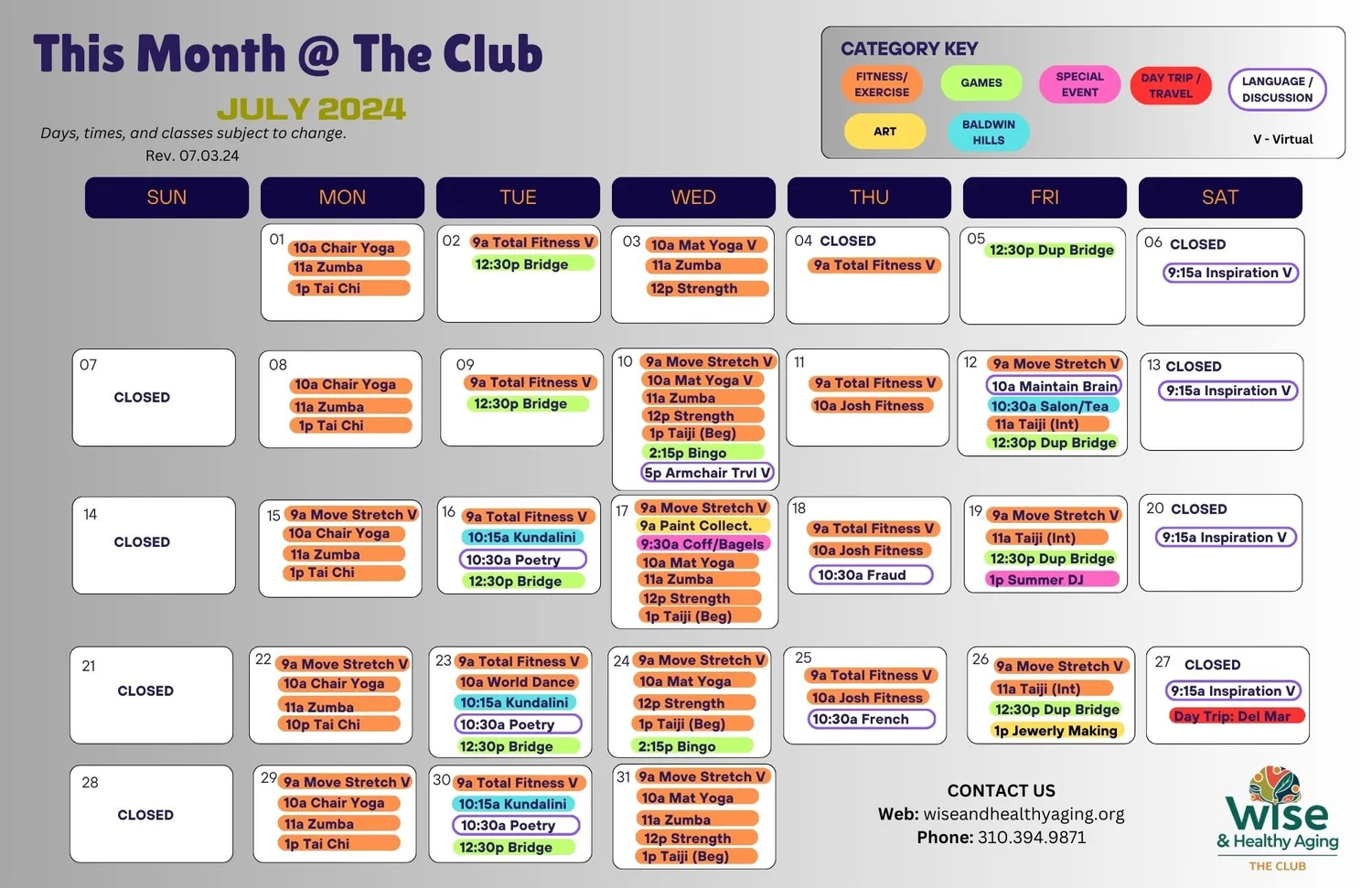 The Club — WISE & Healthy Aging