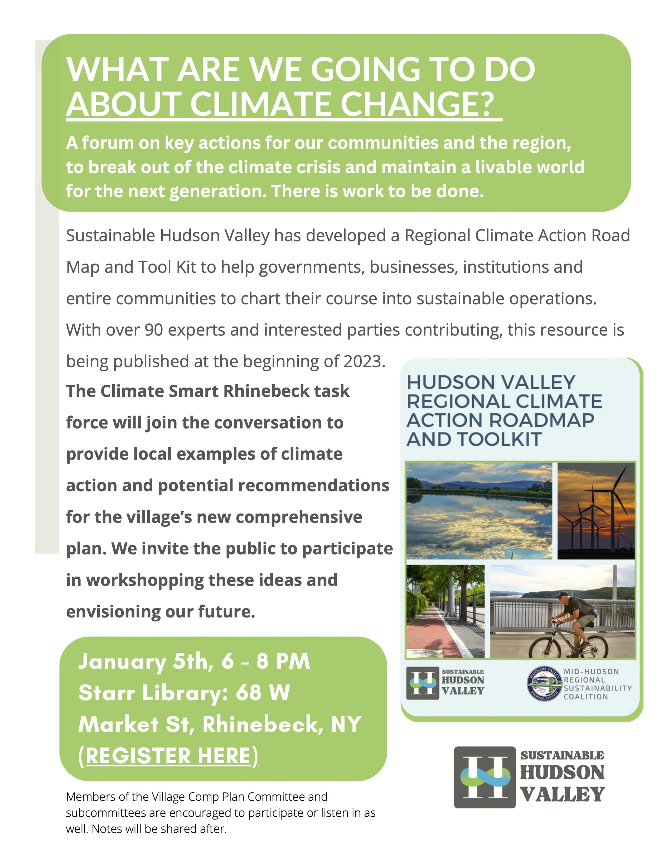 What Are We Going To Do about Climate Change? — Climate Smart Rhinebeck: Village Task Force