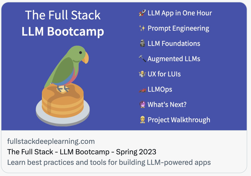 The Full-Stack LLM Bootcamp — Billion Dollar Startup Ideas