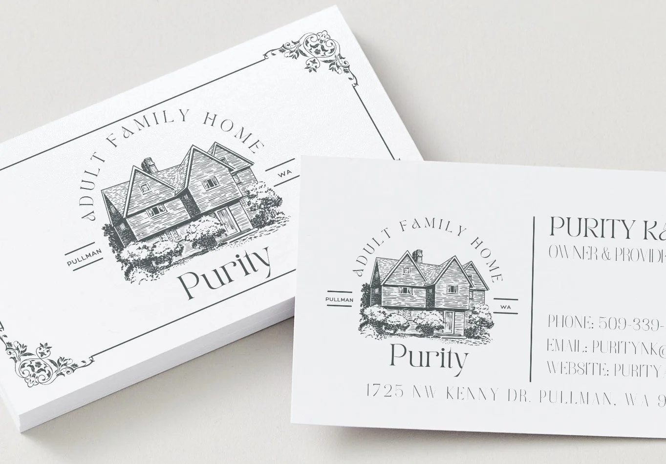 Adult Family Home Business Card Design — Care Plans Now