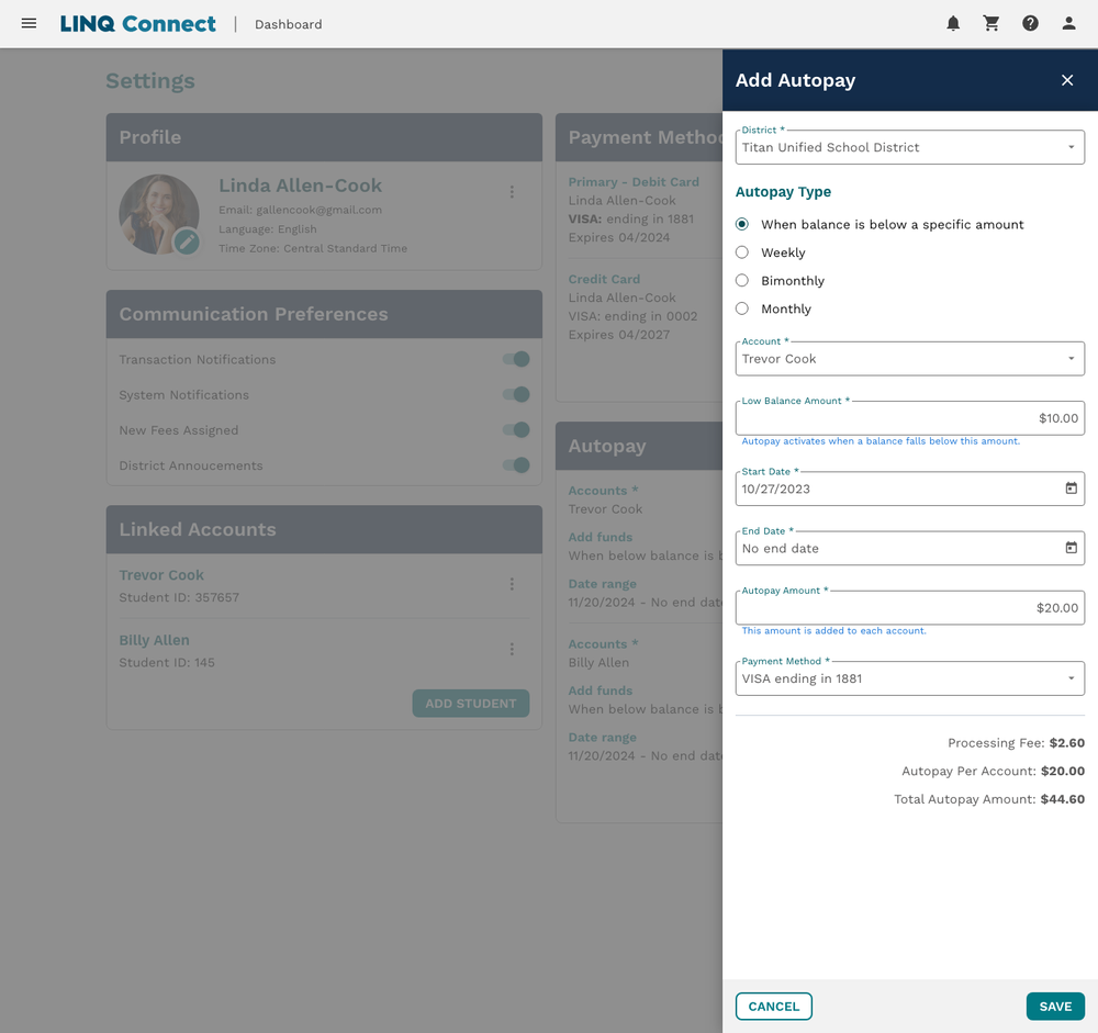 LINQ Connect — Olivia Parenteau