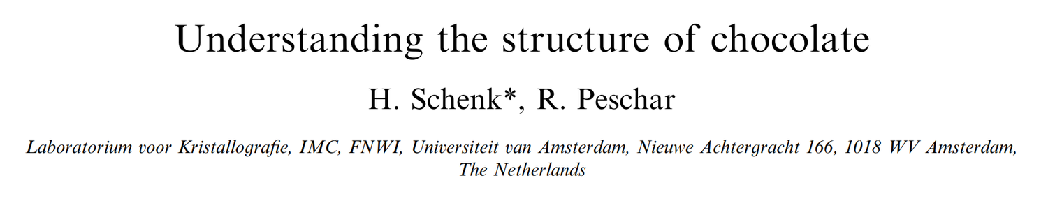 Understanding the structure of chocolate — Science Of Chocolate