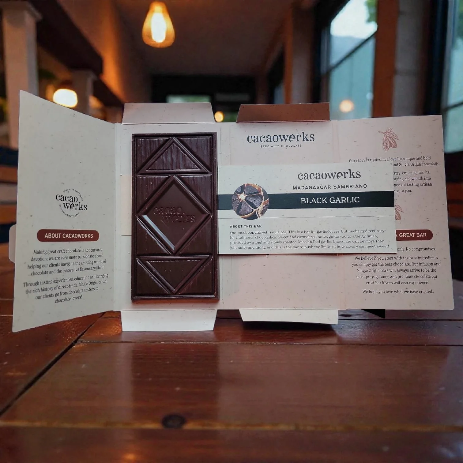 Cacaoworks 70% Black Garlic Dark Chocolate — Science Of Chocolate