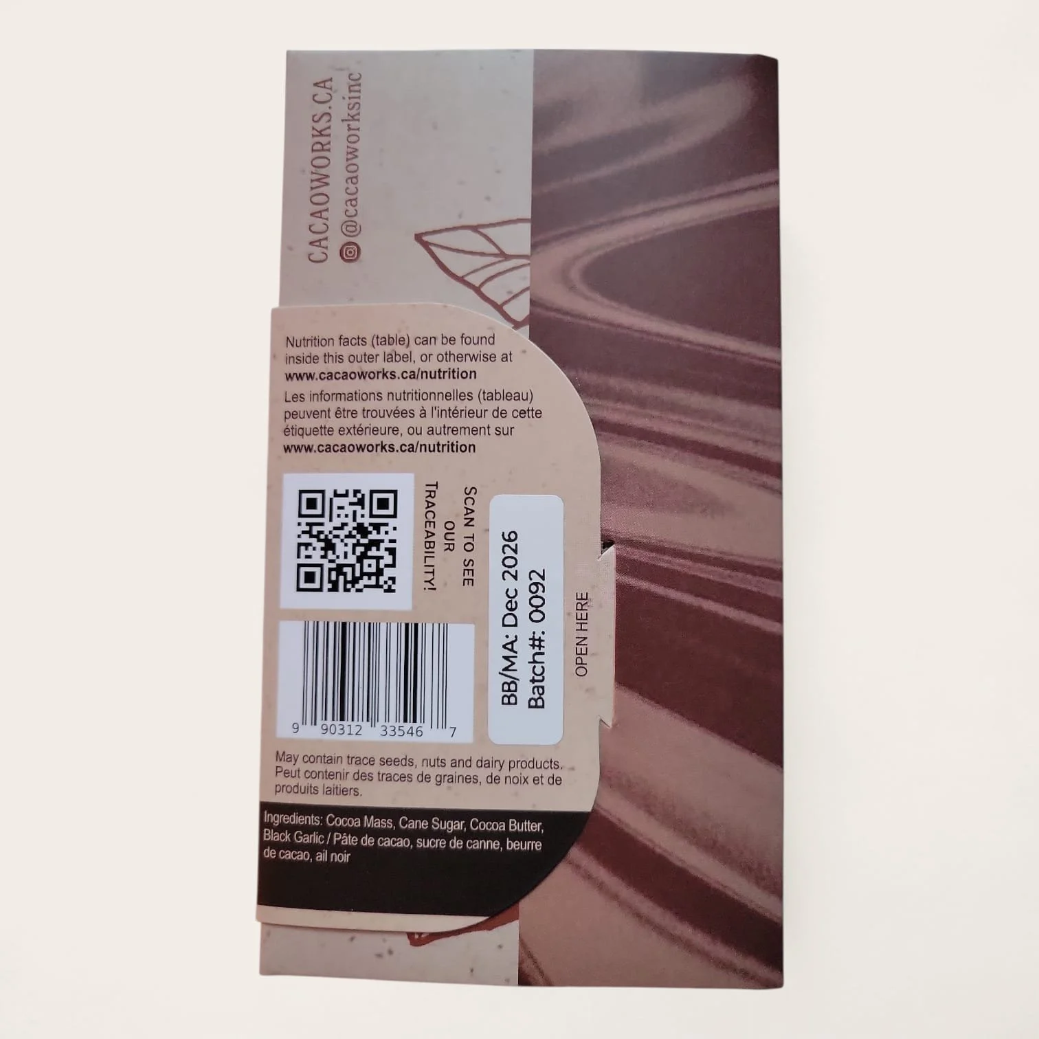 Cacaoworks 70% Black Garlic Dark Chocolate — Science Of Chocolate