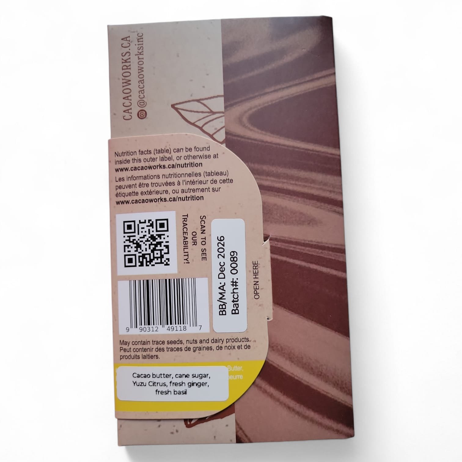 Cacaoworks Yuzu Basil Ginger White Chocolate — Science Of Chocolate