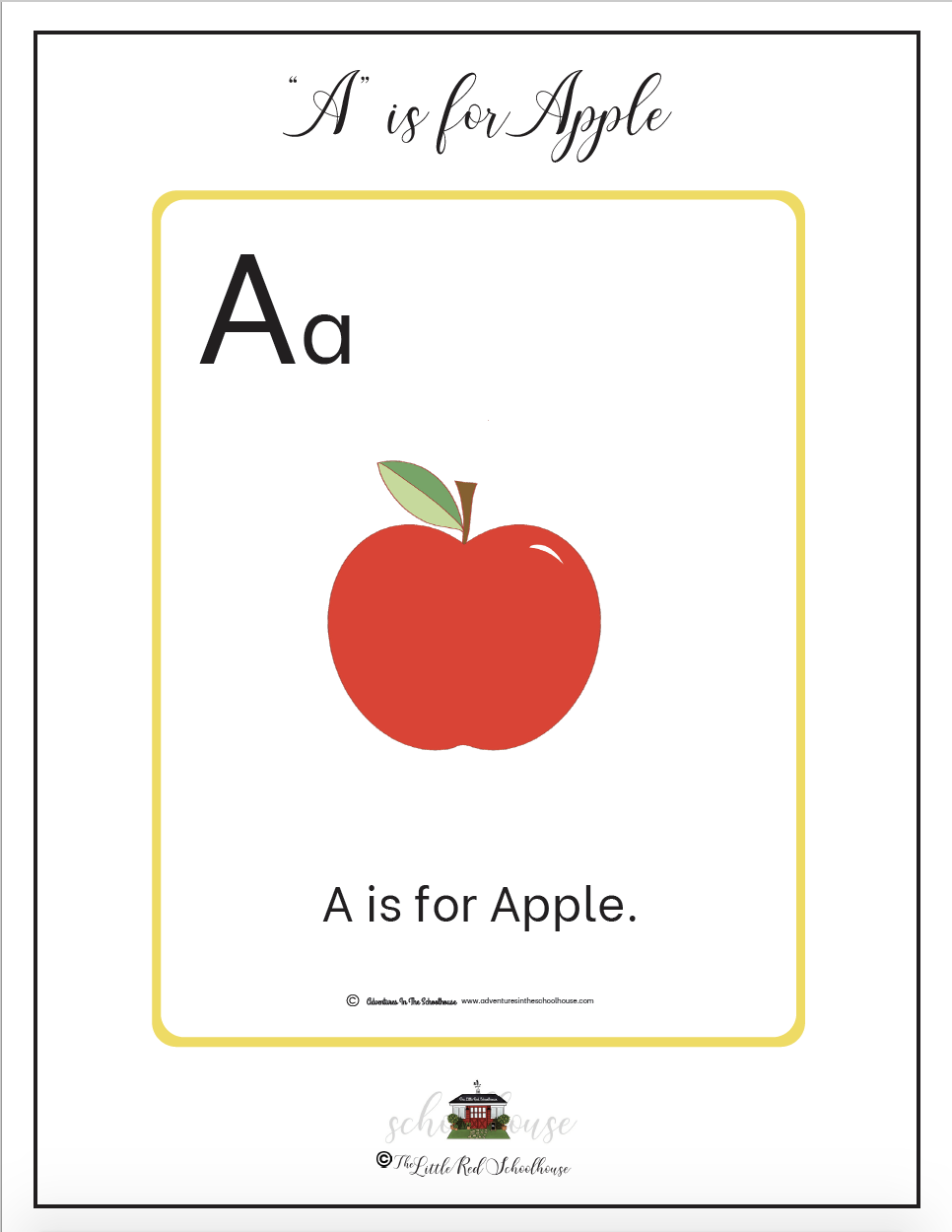 Apple Lesson — Adventures in the Schoolhouse