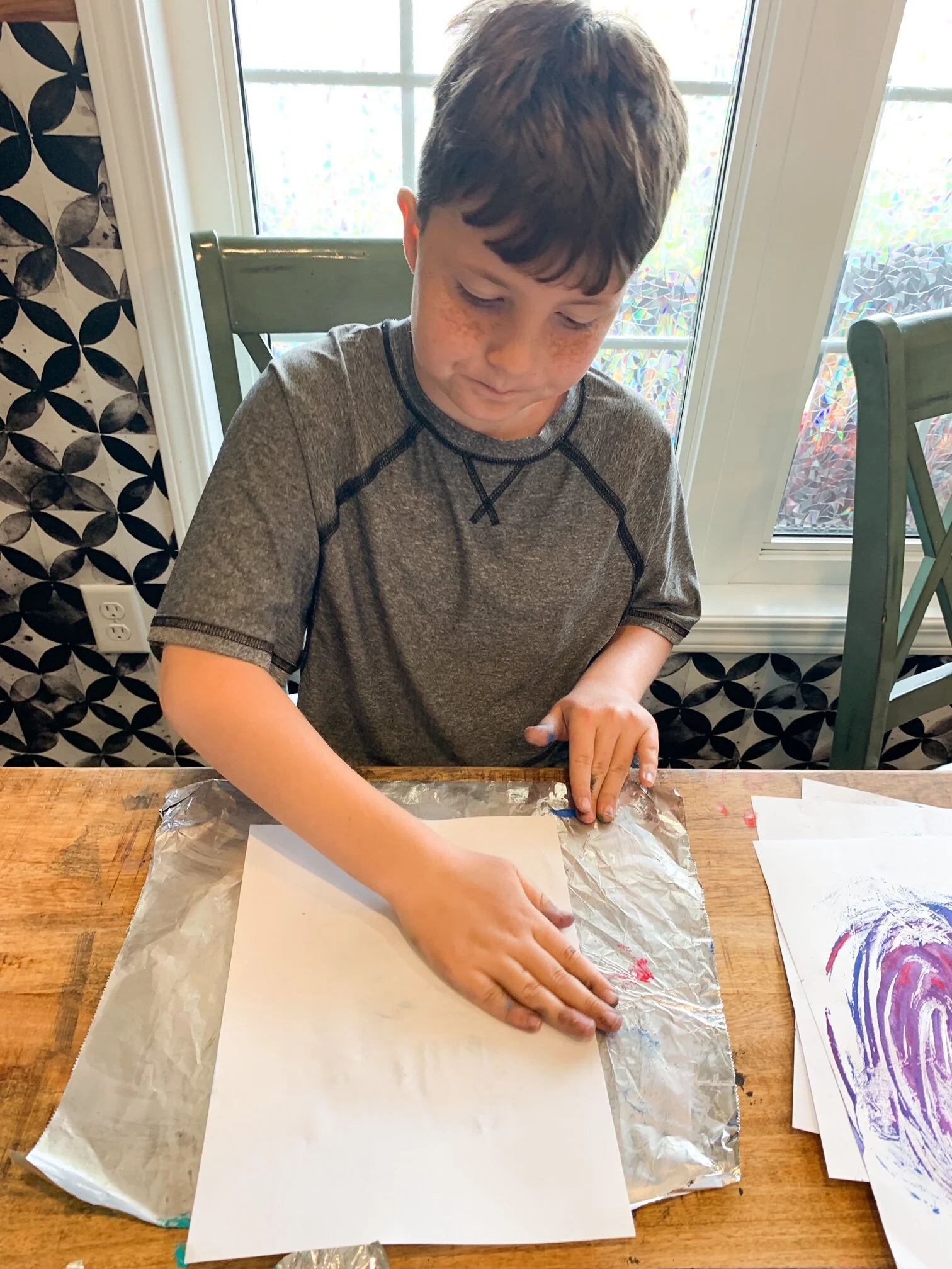 Foil Printing- A super easy, quick & fun art activity! — Places We Call ...