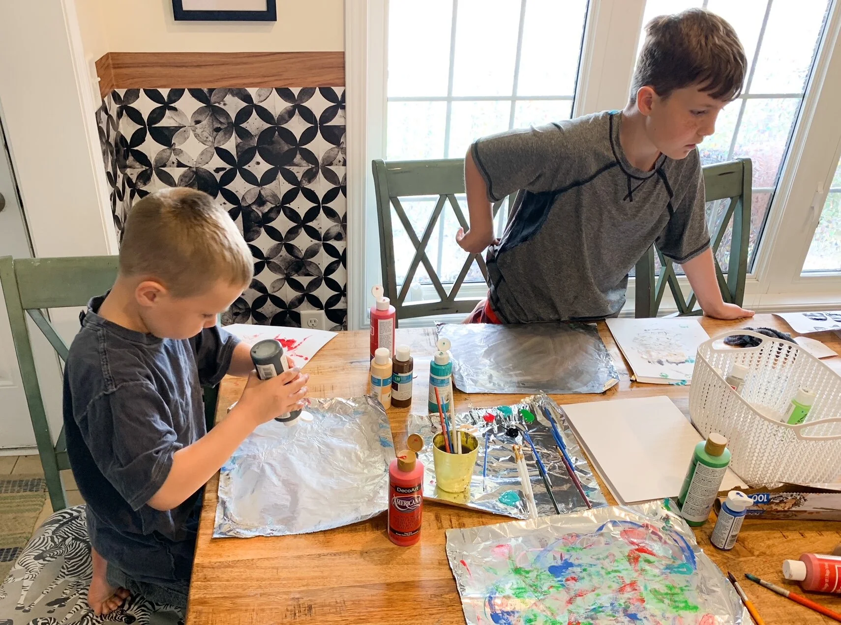Foil Printing- A super easy, quick & fun art activity! — Places We Call ...