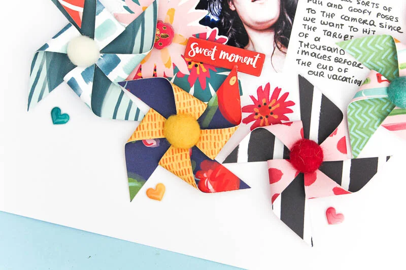 Zinia's Pinwheels Layout — Amy Tangerine