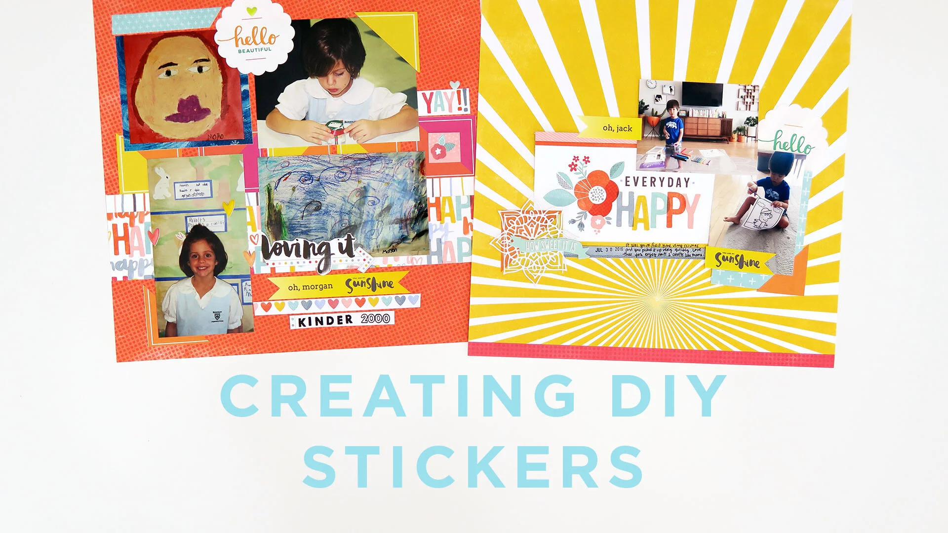 Scrapbook Layouts Using Customizable Stickers — Amy Tangerine