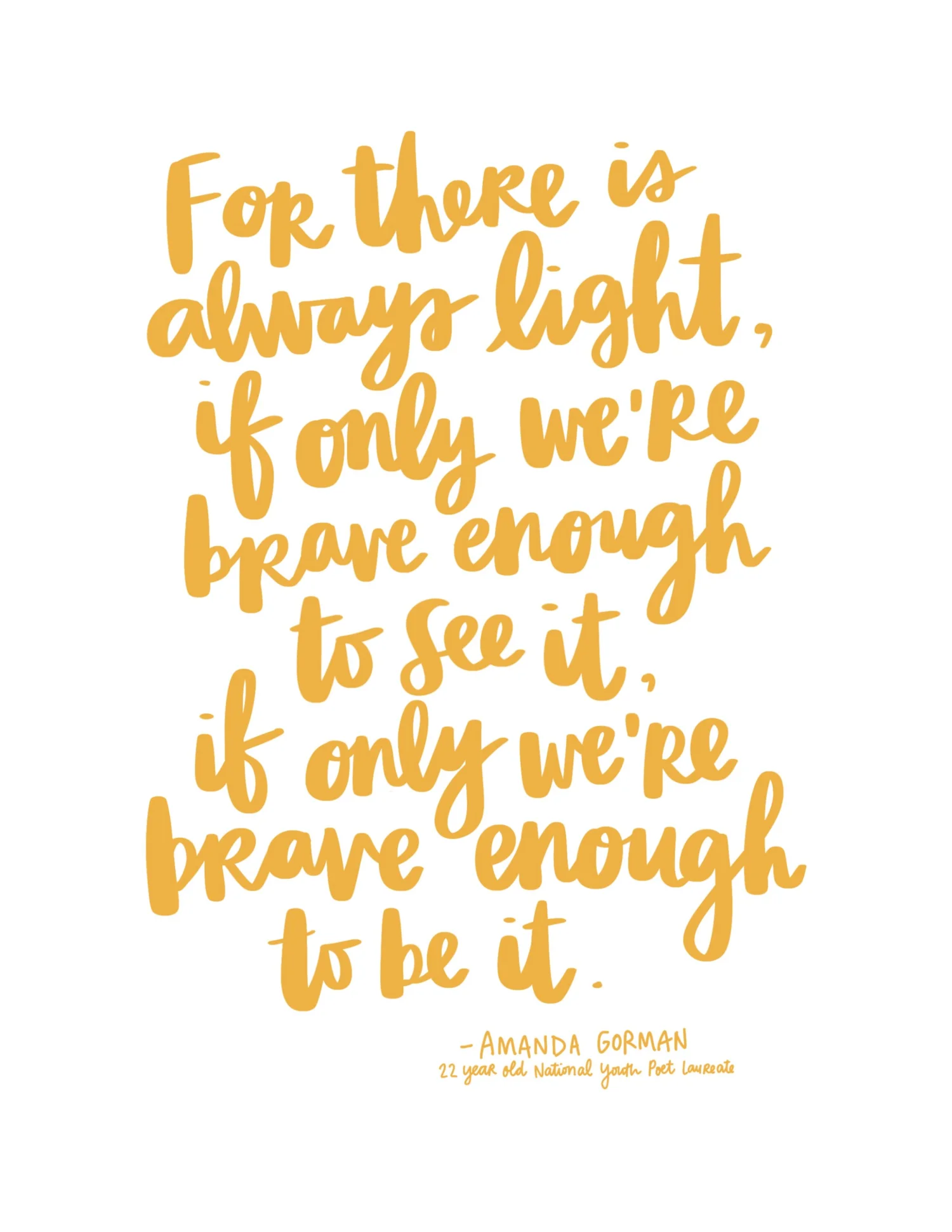 Amanda Gorman Quote - Inauguration Poem — Amy Tangerine