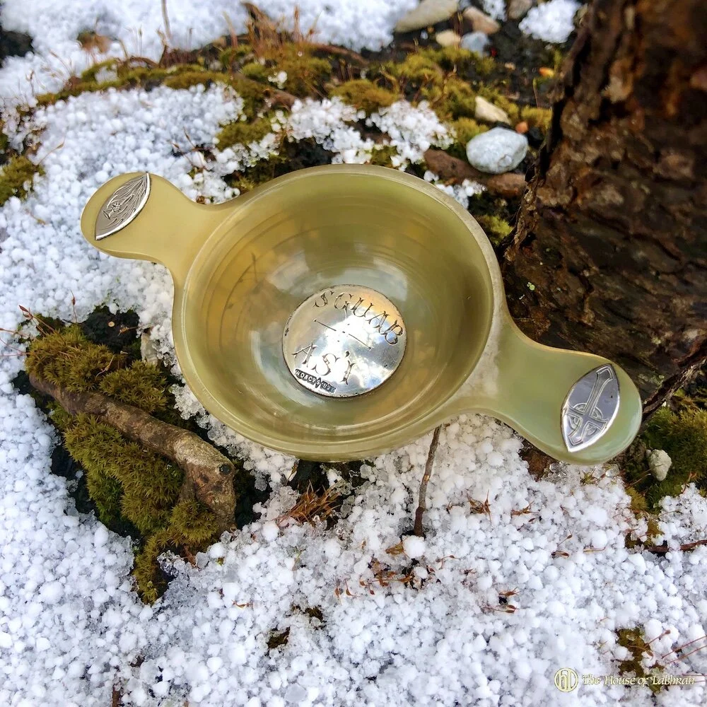 Antique Silver & Horn Whisky Quaich
