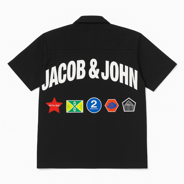 BLACK LOGO SOCKS — JACOB & JOHN