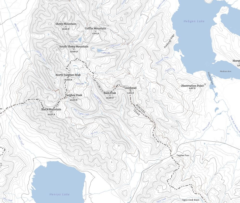A map of the Absaroka-Beartooth Wilderness — North Fork Mapping
