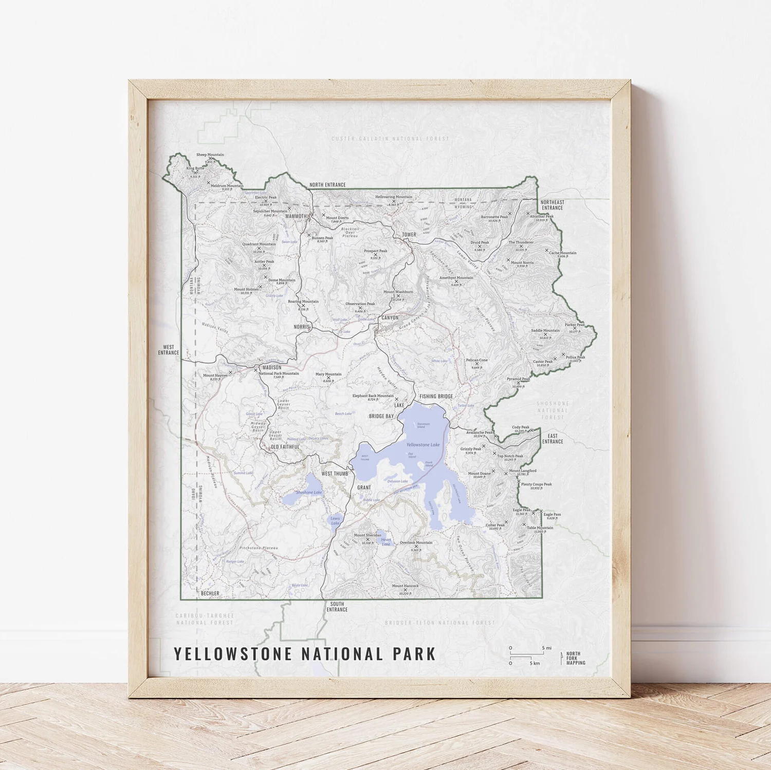 Grand Teton National Park Map — North Fork Mapping