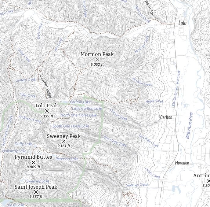 A map of the Absaroka-Beartooth Wilderness — North Fork Mapping