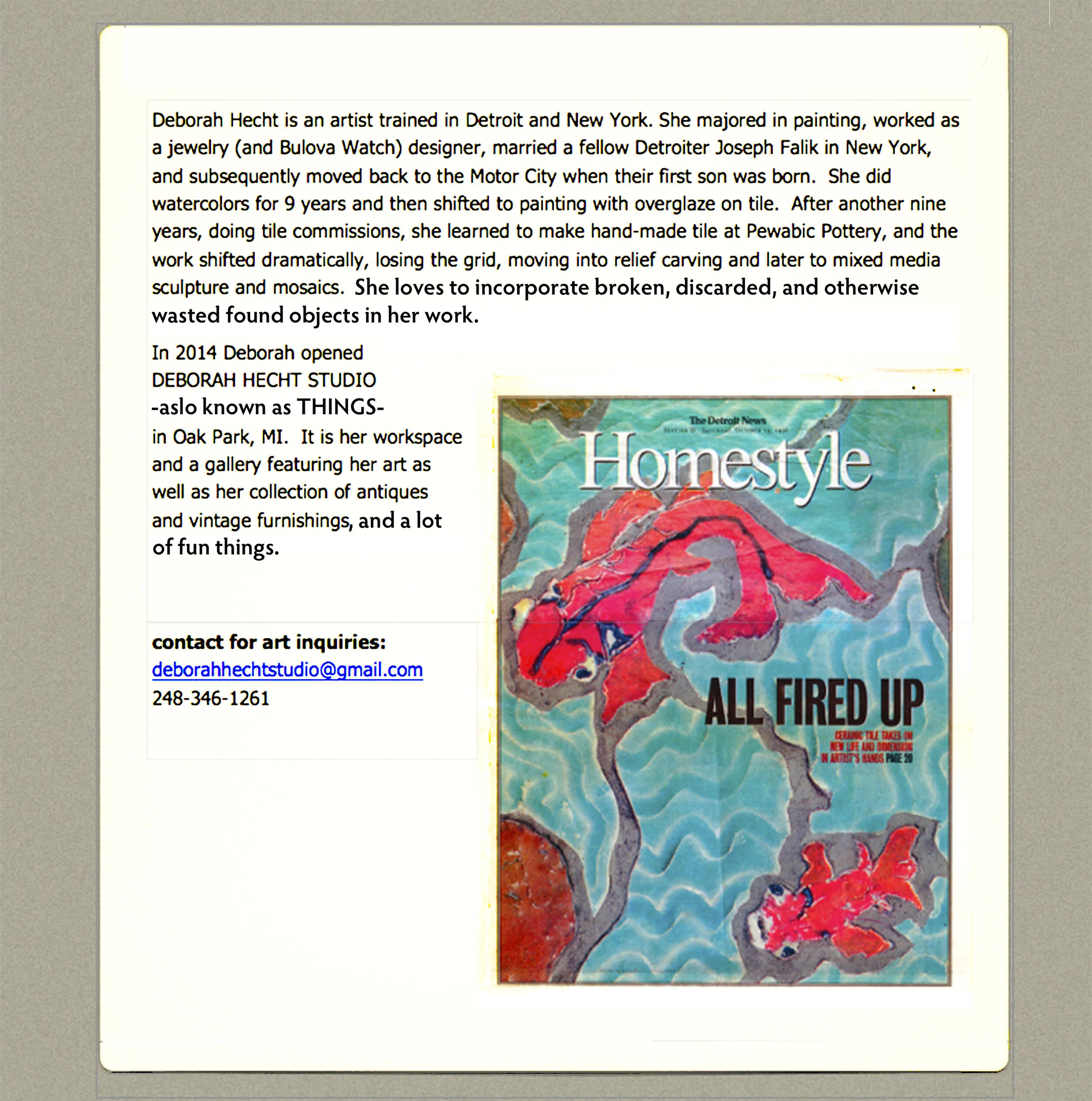 About — DEBORAH HECHT STUDIO