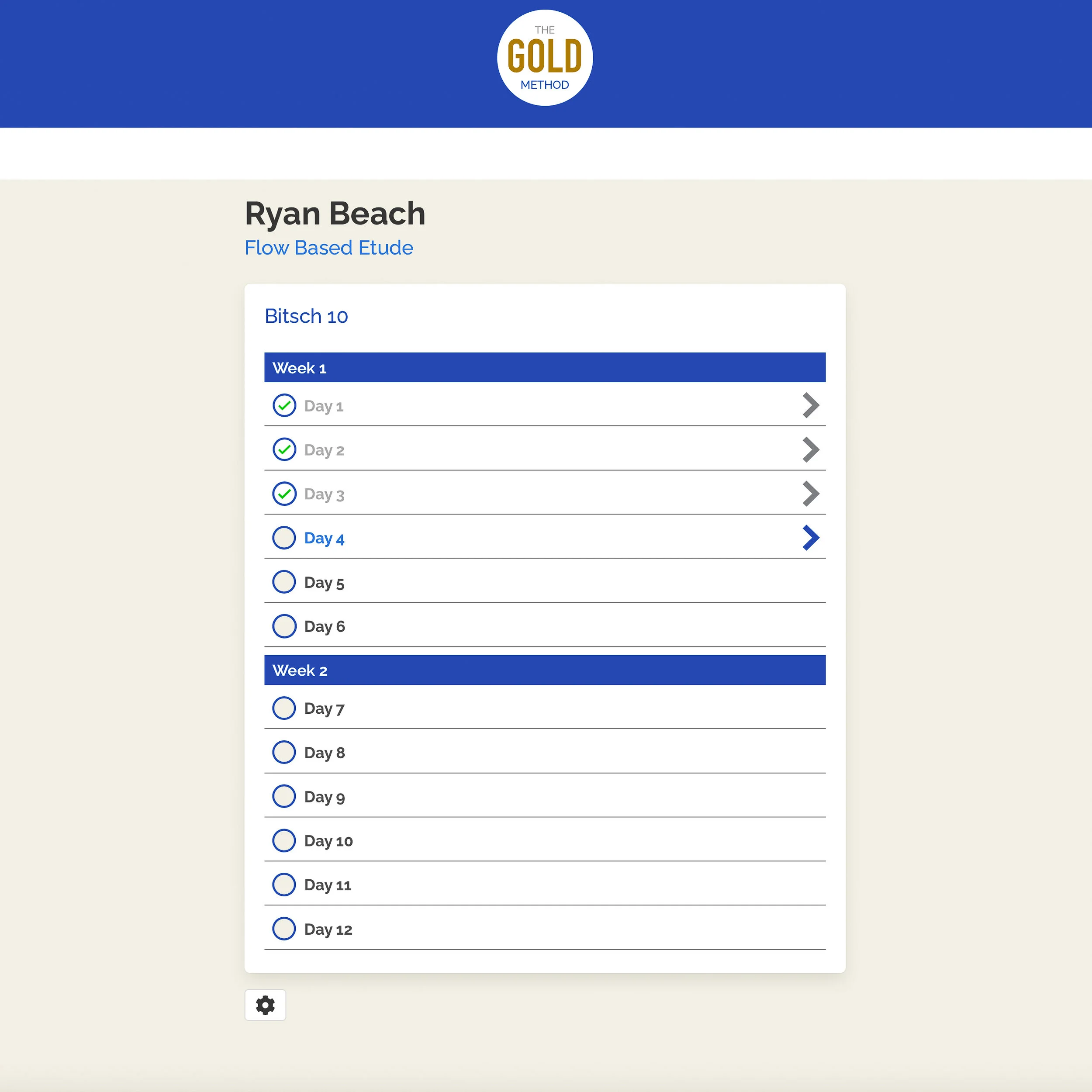 GOLD Method App — Ryan Beach