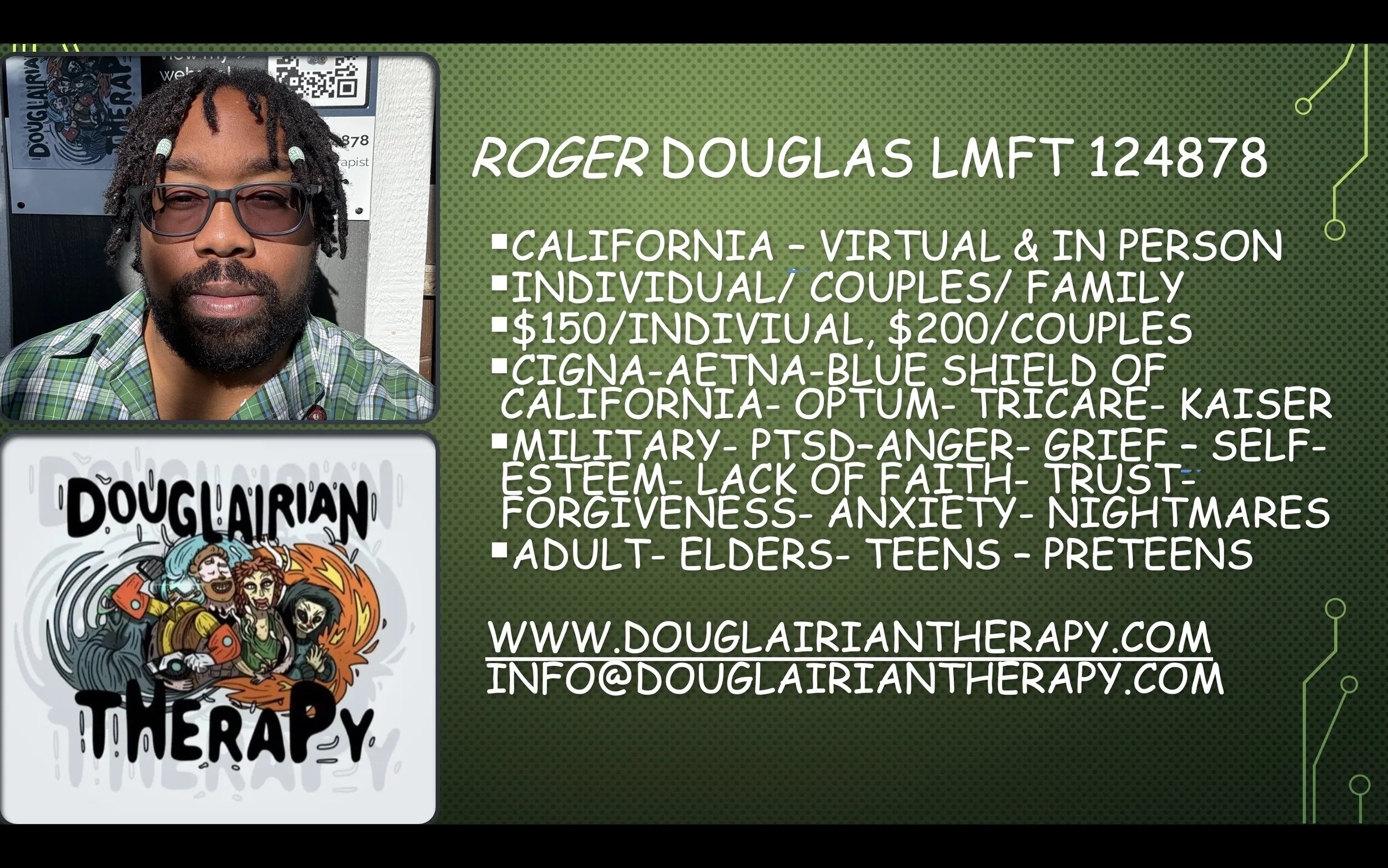 Therapy sessions — Douglairian Psychology APC