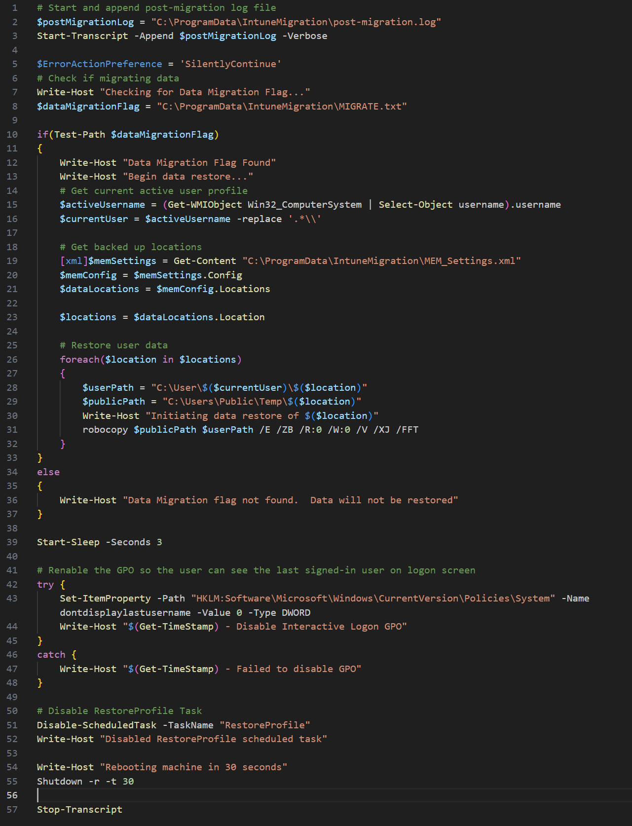 Tenant to Tenant Intune Device Migration Part 2: The Tasks of Rebooting and Restoring — Rubix