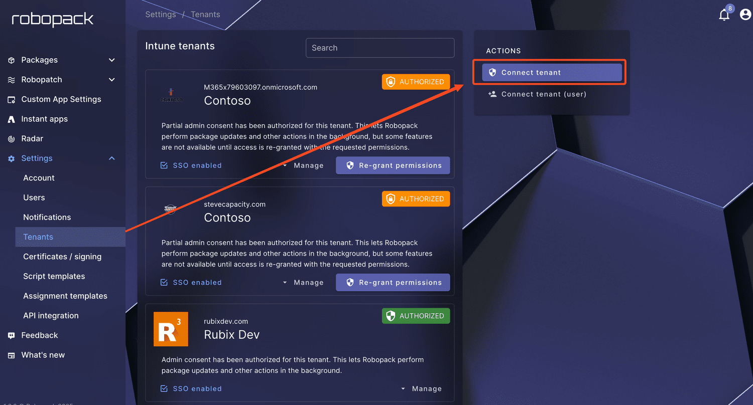 How to Connect Robopack to Intune — Rubix