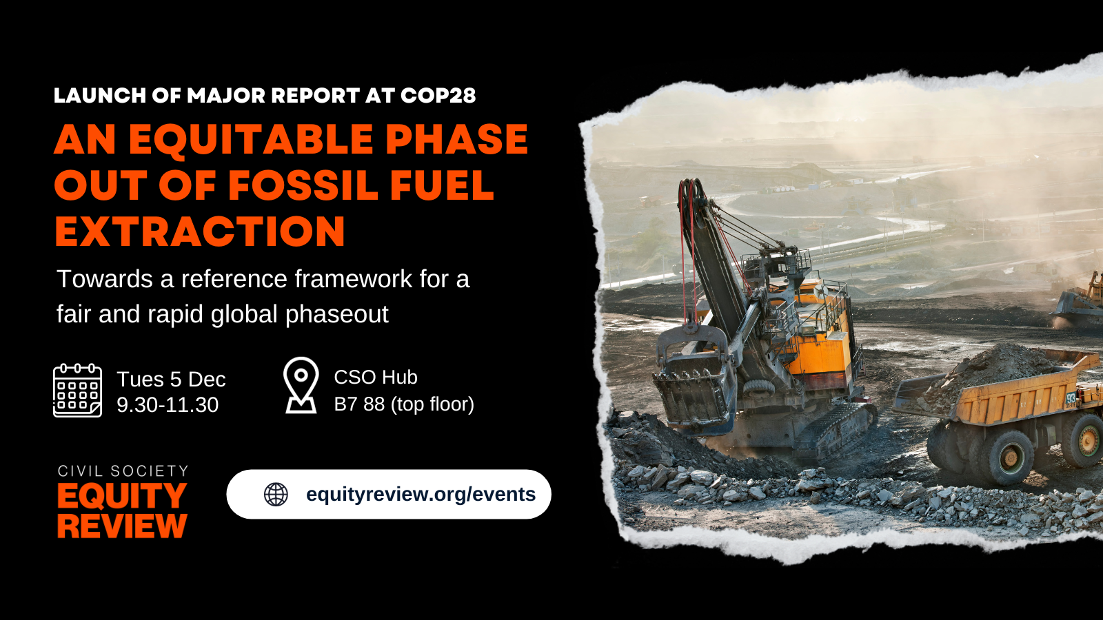 Extraction Equity Review Report Launch "A Just Transition for a Rapid and Equitable Phase Out of ...