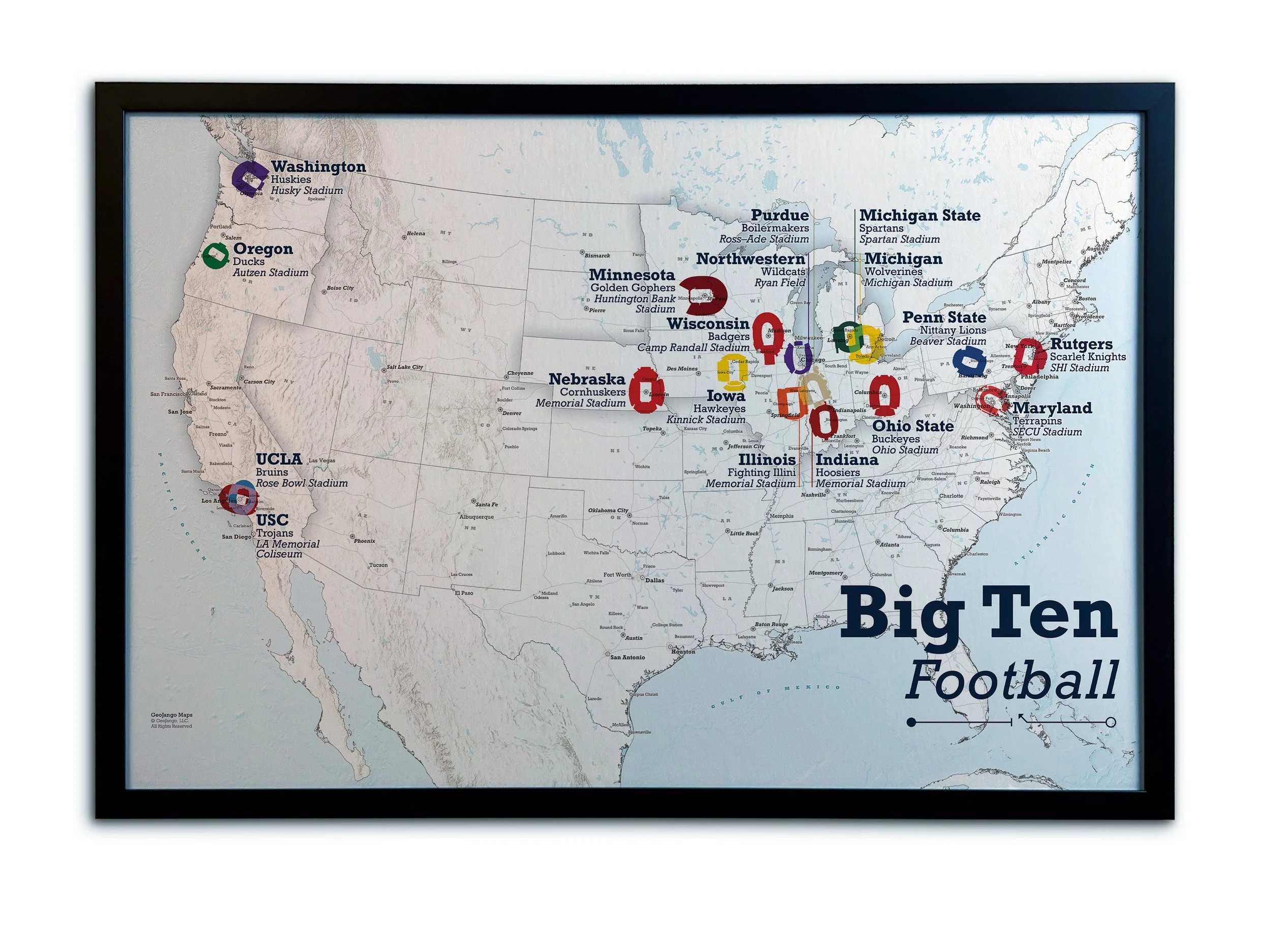 College Football Maps — Zakk Greene