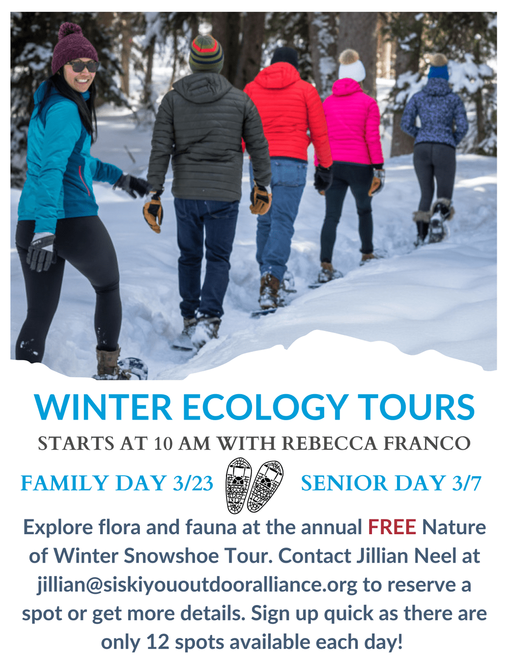 Rebecca Francos Snowshoe Ecology Tour Family — Mt. Shasta Nordic