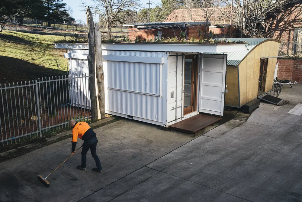 Recycled Timber Shipping Container Office Fit-out | Thor's Hammer