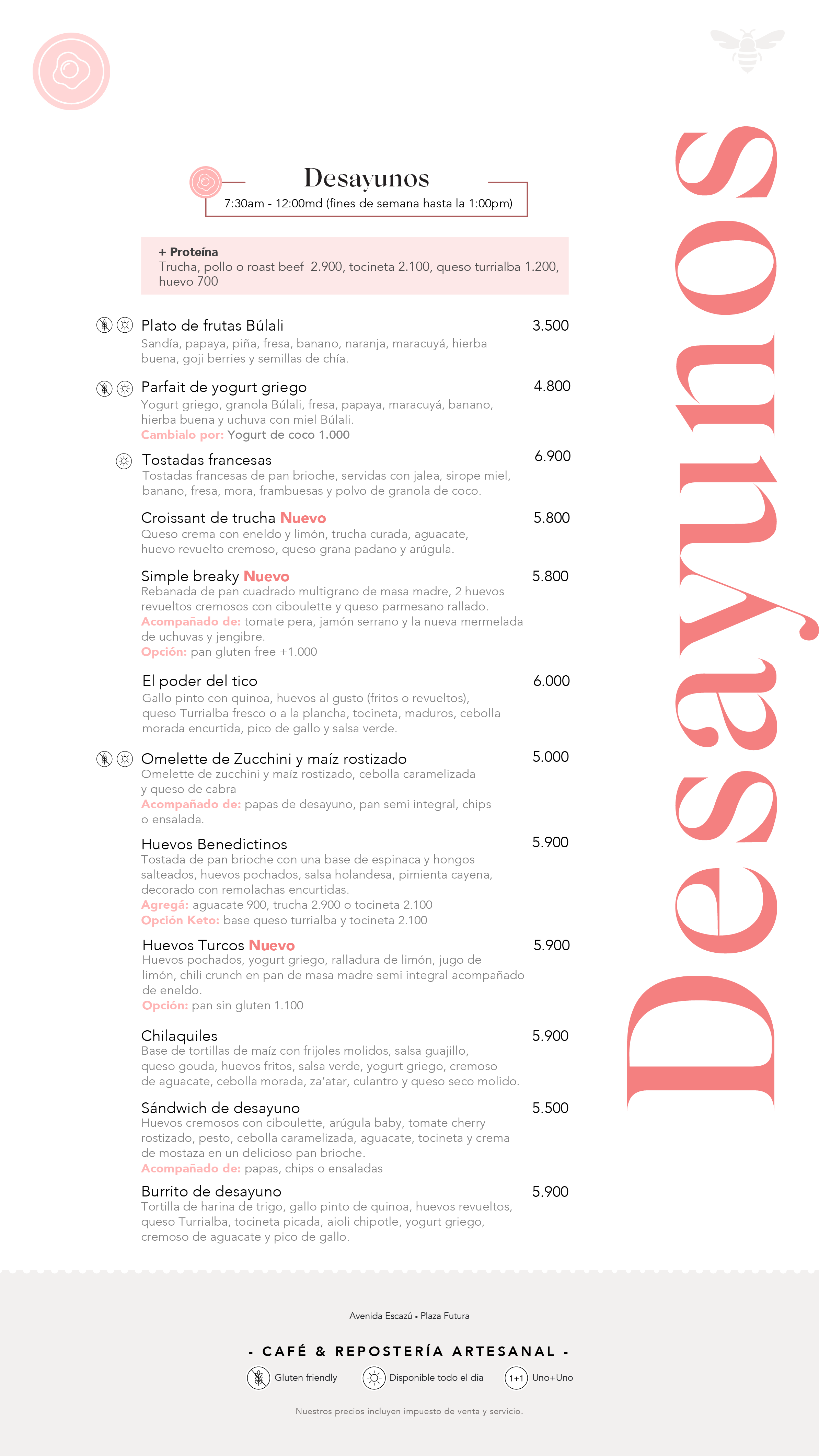 Menú Principal — Búlali