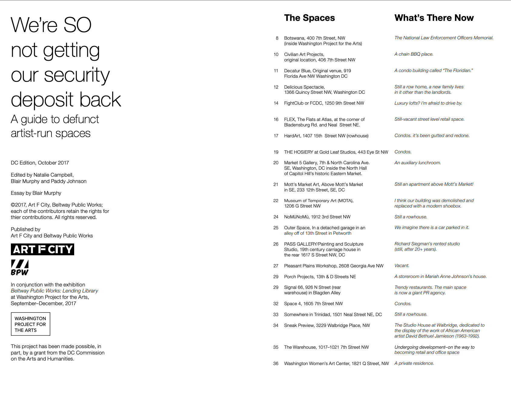 PUBLICATIONS — impractical spaces