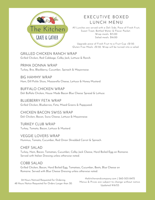 Appetizer Selection — The Kitchen & Co.