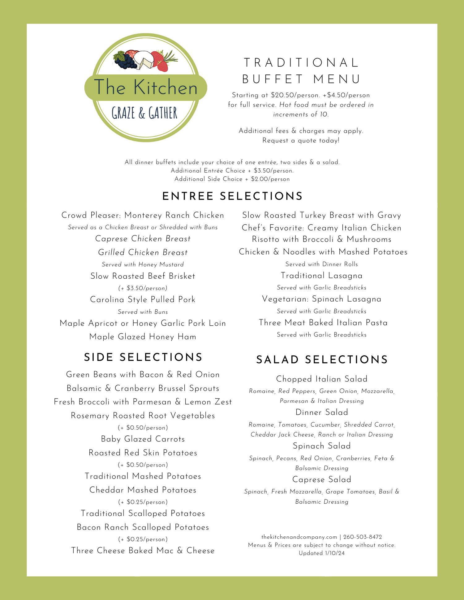 Entrees & Sides — The Kitchen & Co.