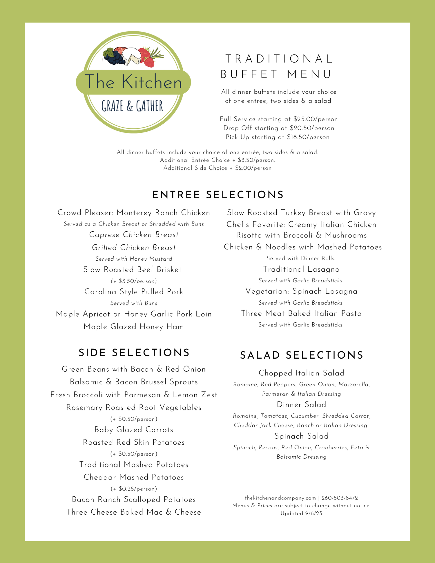 Appetizer Selection — The Kitchen & Co.