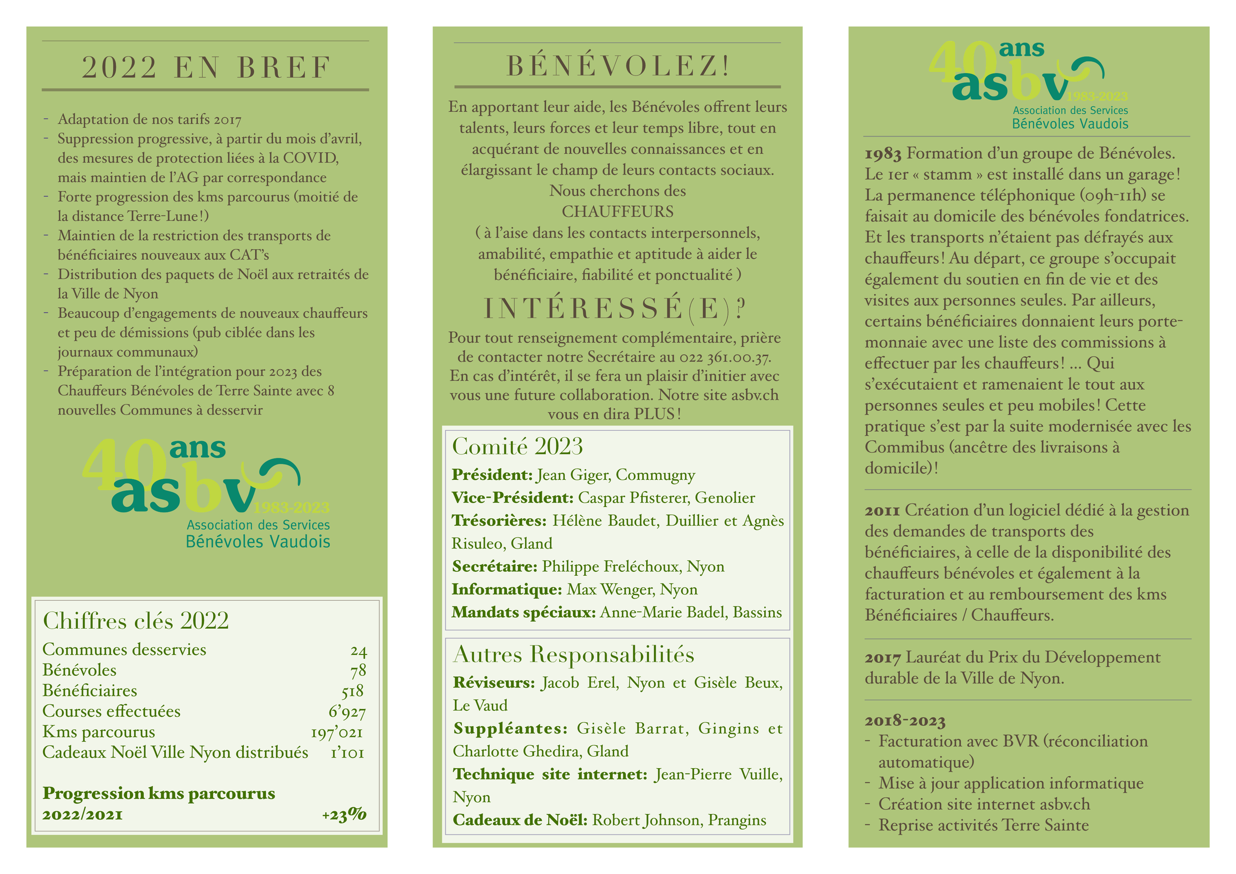 Dépliant — ASBV
