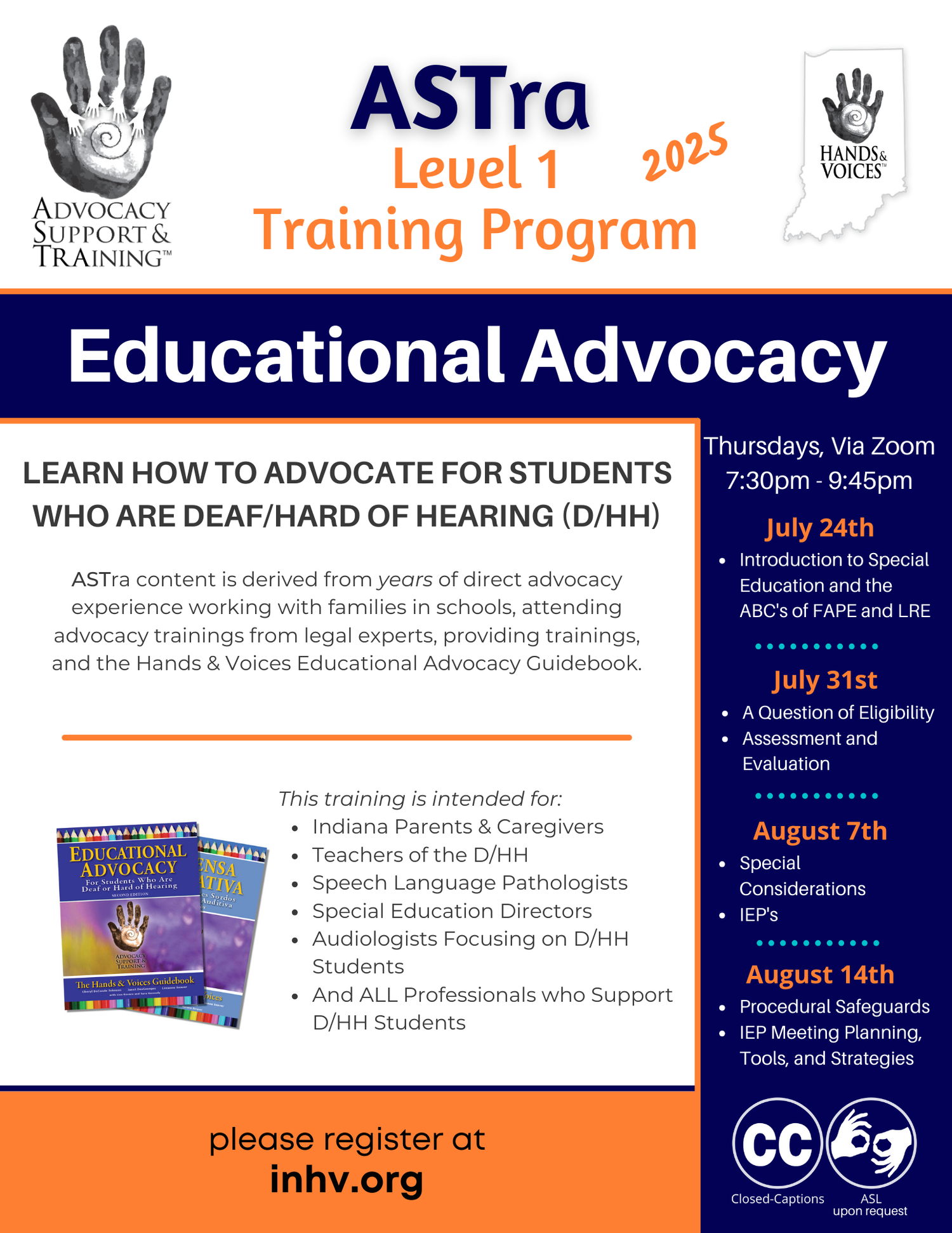 ASTra Educational Advocacy Training 2025 — Indiana Hands & Voices