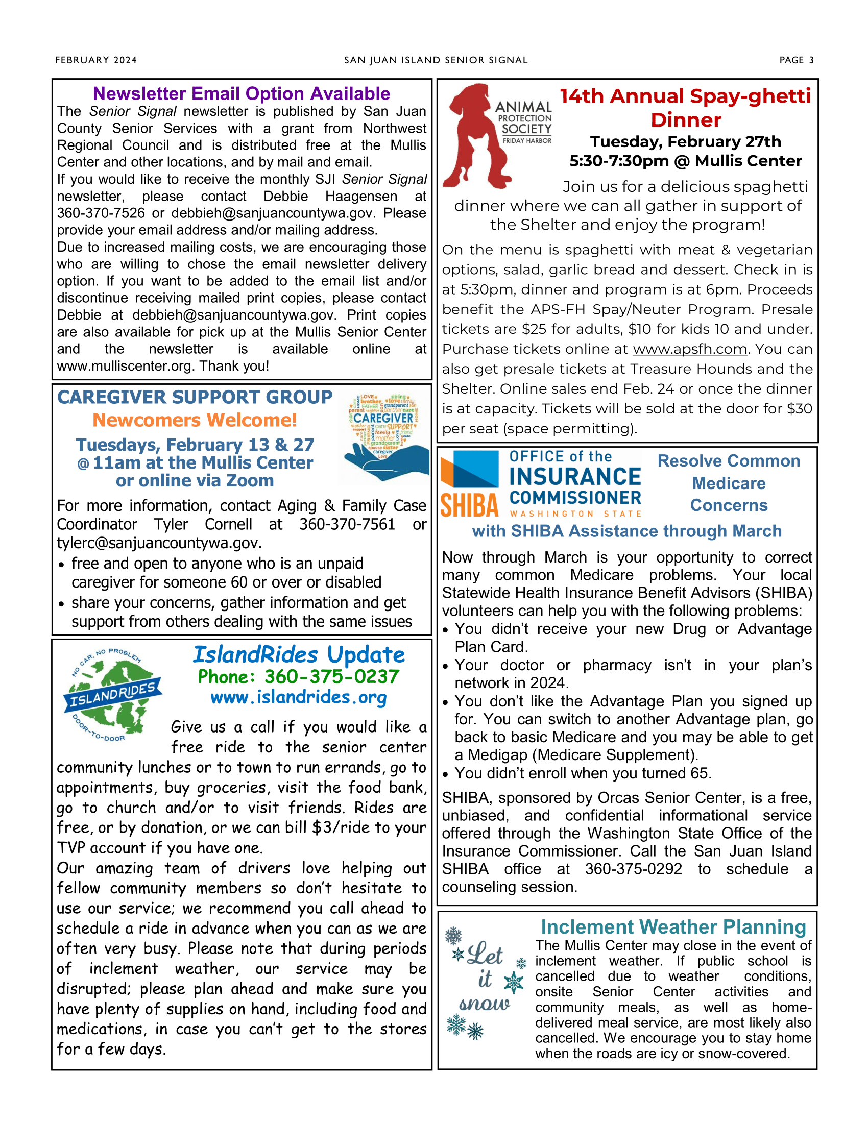 Newsletter — MULLIS COMMUNITY SENIOR CENTER