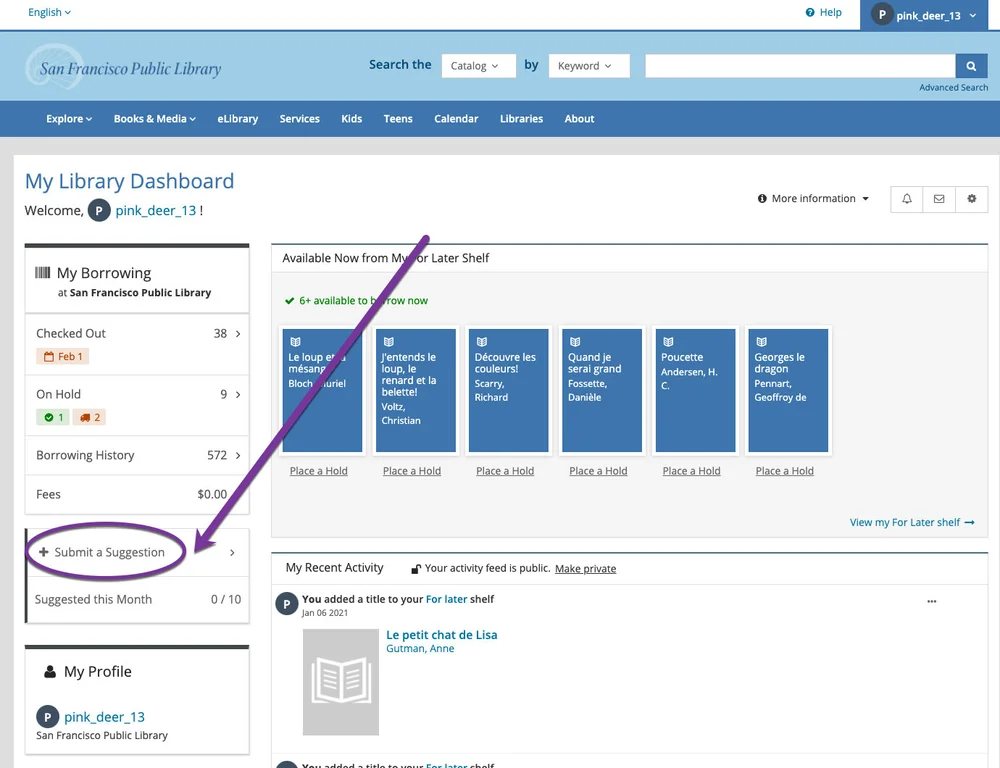 Library — Jasmine writes