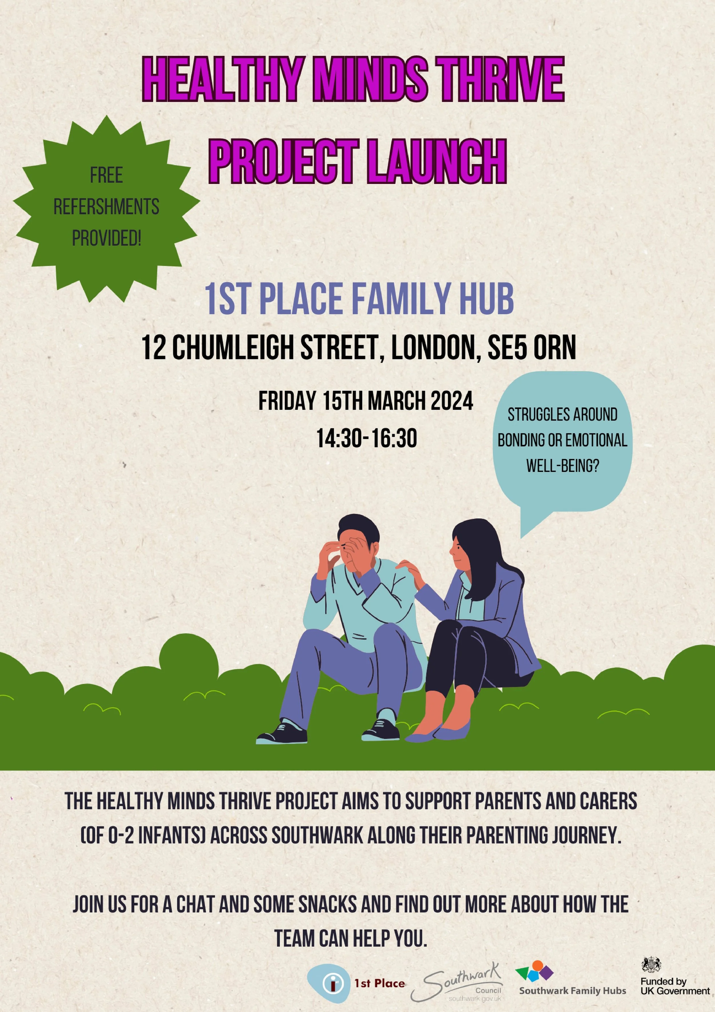 You’re invited to the Healthy Minds Thrive Project Launch! — 1st Place UK