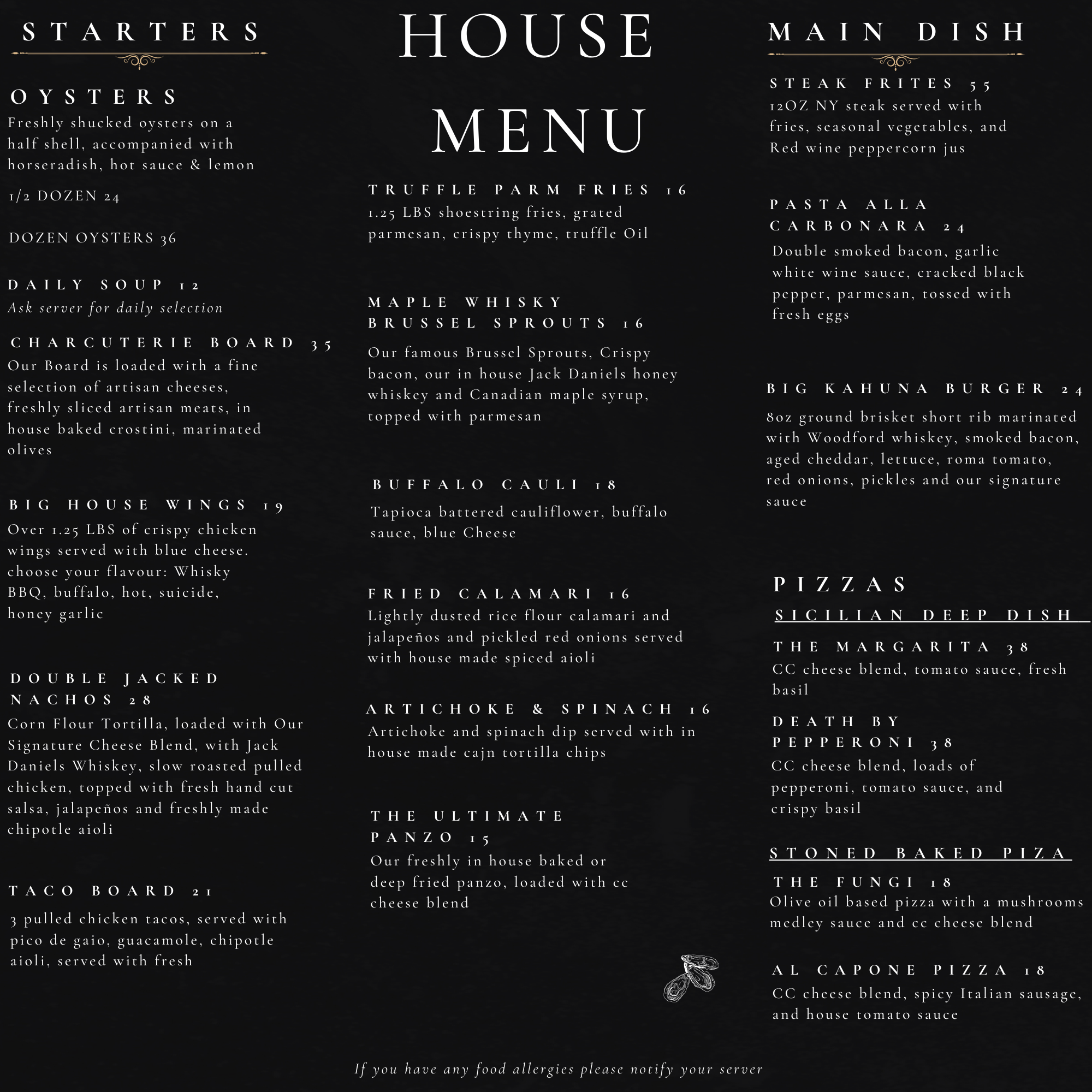 MENU — CC Lounge