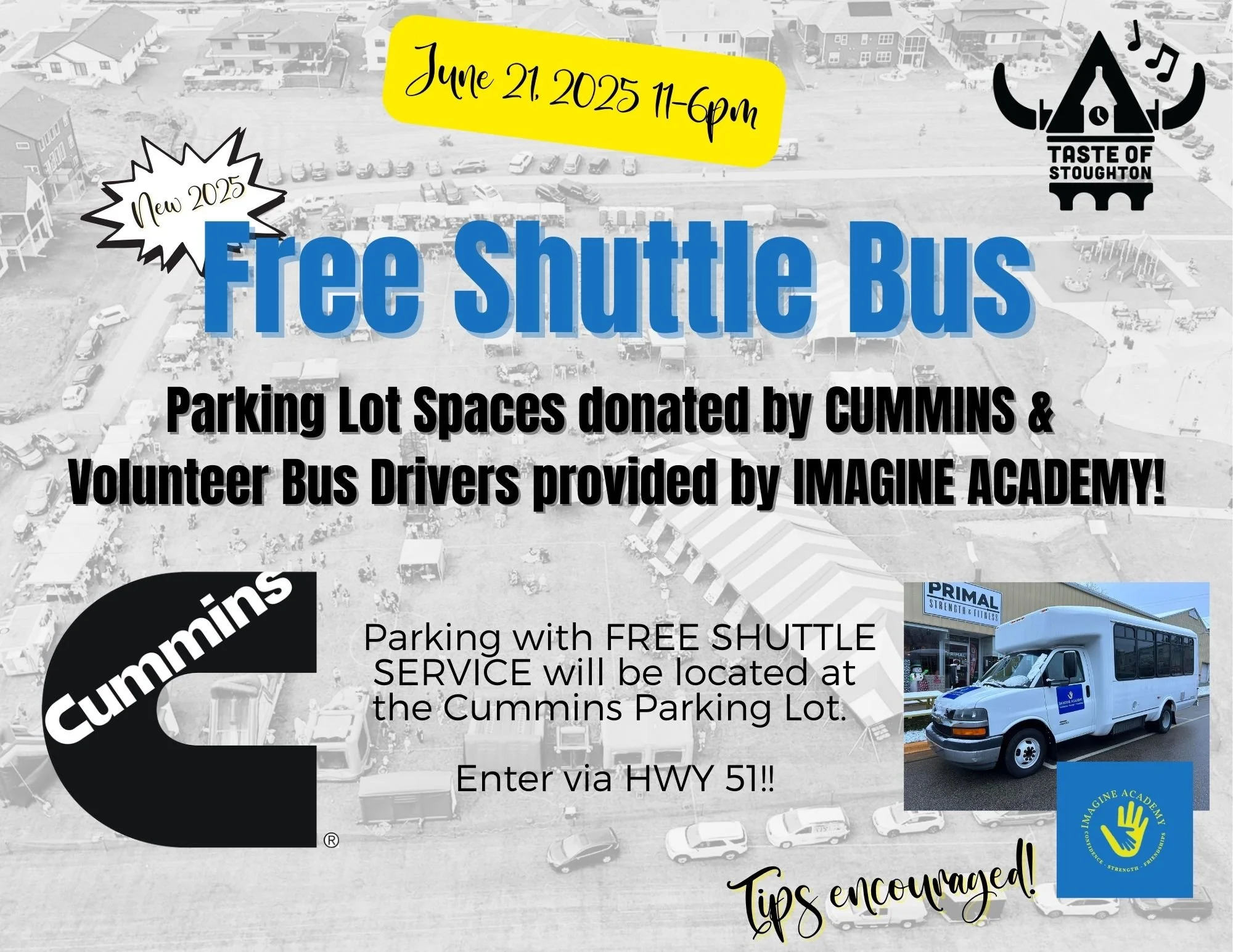 FREE SHUTTLE BUS — Taste of Stoughton