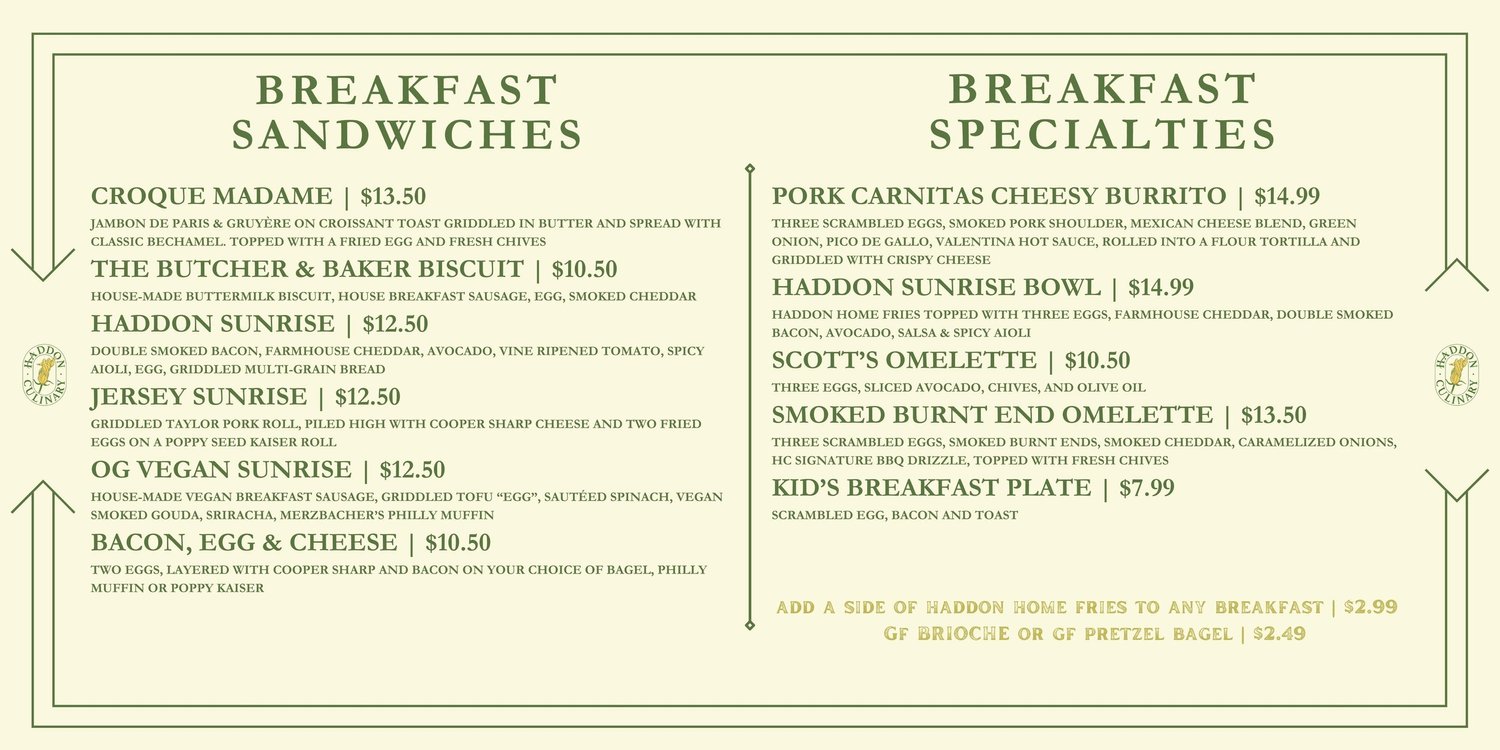 Made To Order — Haddon Culinary